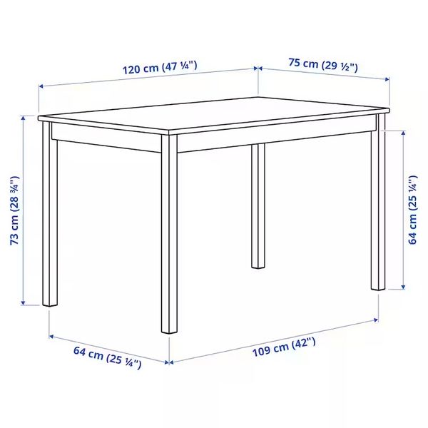 Стол KETT-UP ECO INGO (ИНГУ) 120х75см, деревянный, натур - Кеттлер Мебель